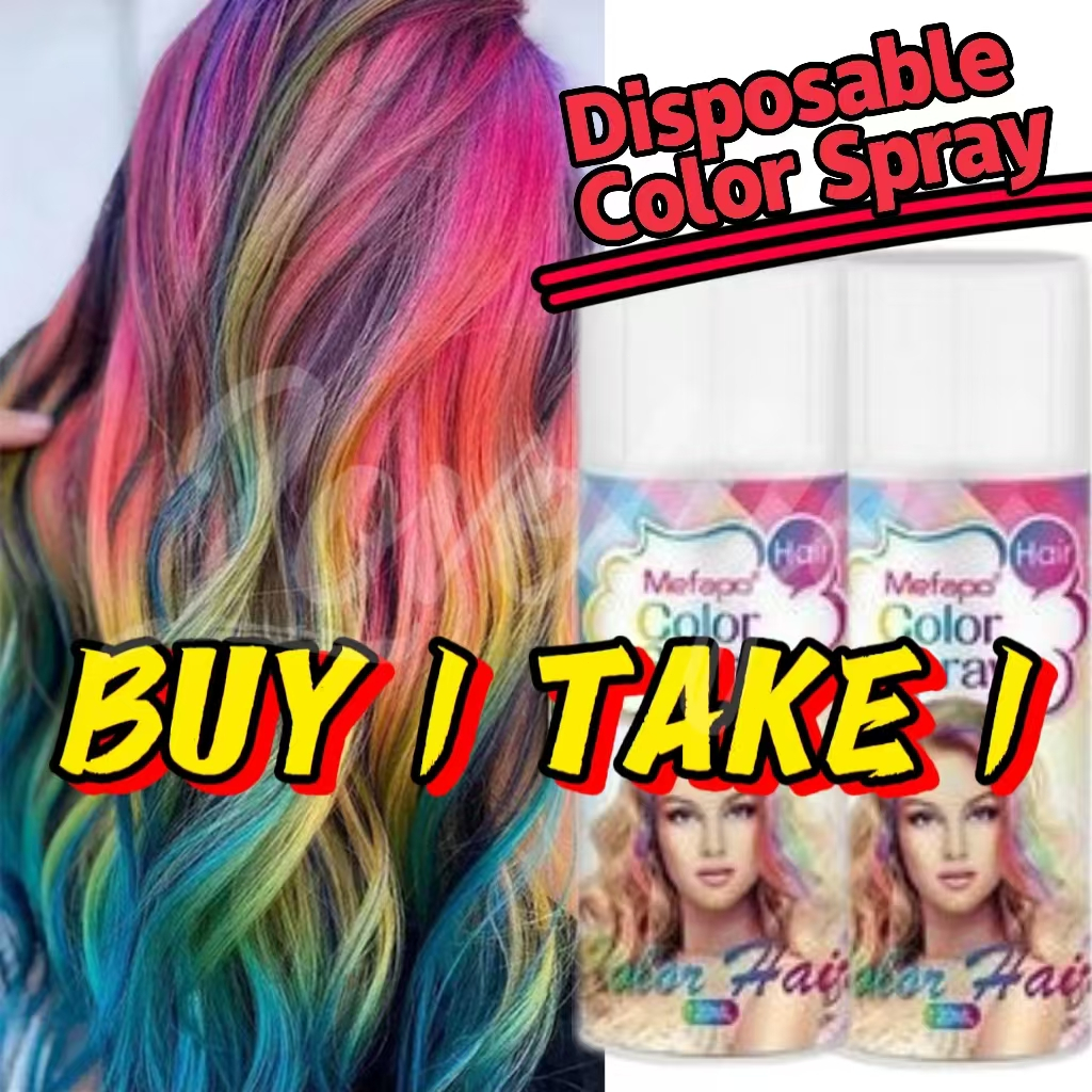 【BUY 1 TAKE 1】Original Disposable Color Hair Spray Washable Color Hair ...