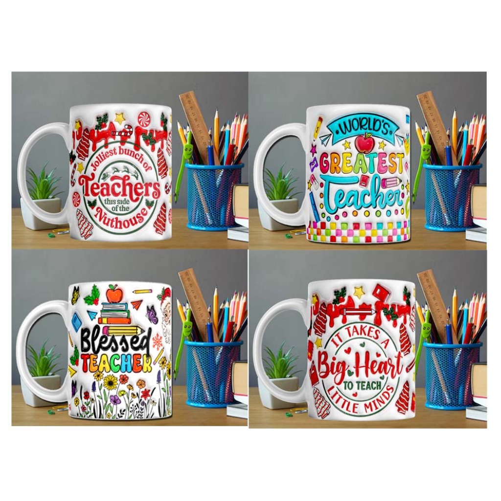 Teacher Mug 3D Effect I Teach Love Inpire | Shopee Philippines