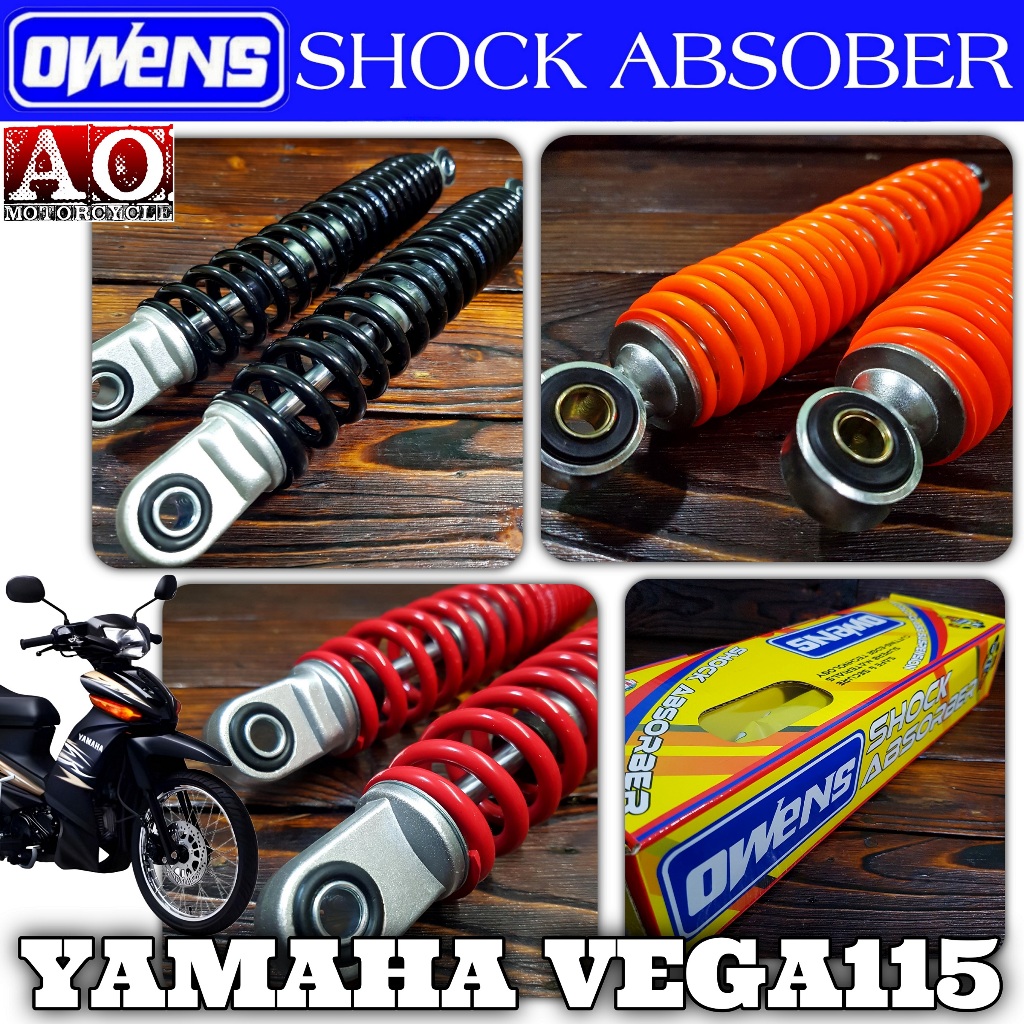 OWENS Rear Shock Absorber YAMAHA Vega115, Dual Shock Pair 275mm (COD ...