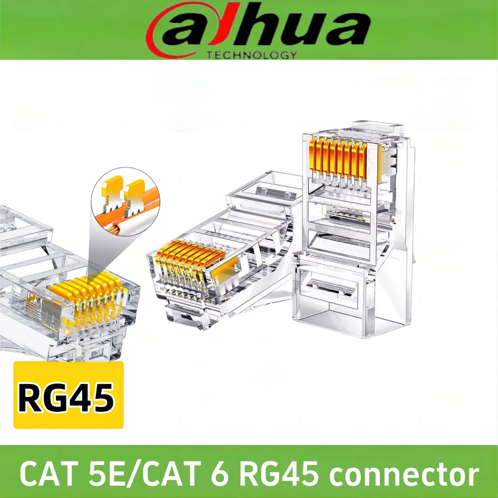 CAT5/CAT6 RJ45 connector 8P8C modular Ethernet cable header plug LAN ...
