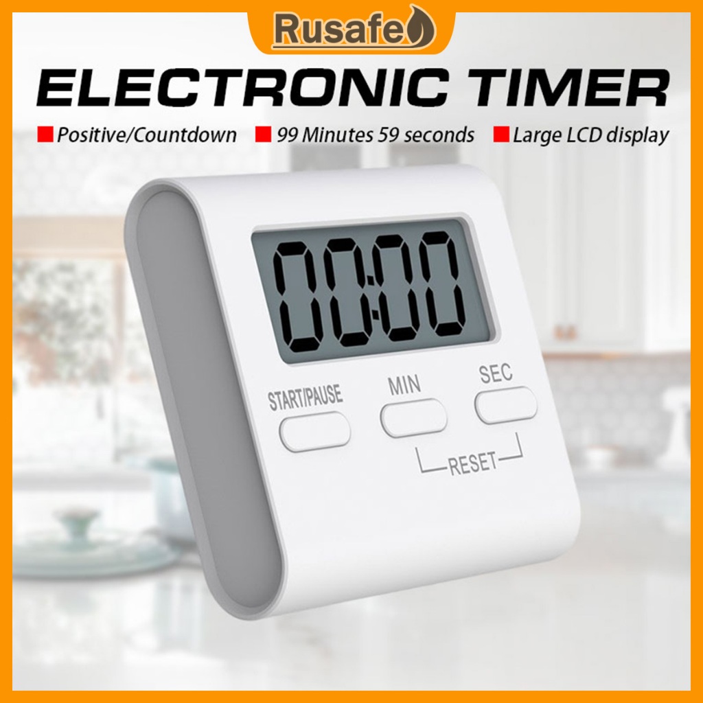 LCD Digital Kitchen Cooking Timer Mini Electronic Timer Count Down ...