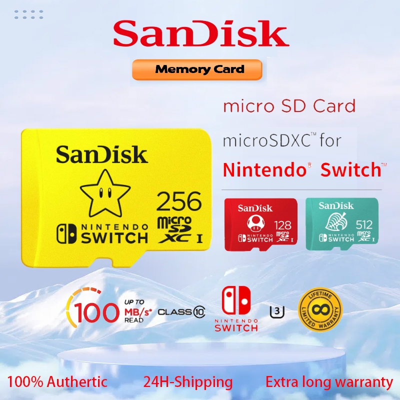 SanDisk Nintendo Switch 128GB 256GB Micro SD UHS-1 C10 Memory Card SDSQXAO-128G-GN3ZN | Shopee ...