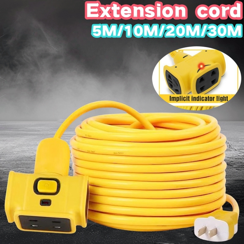 heavy duty extension wire socket 5M/10M/20M/30M waterproof Electric ...