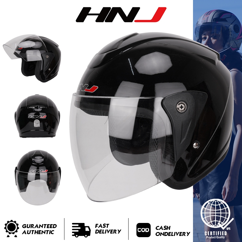 HNJ Half Face Helmet For Woman Motorcycle Helmet Single Visor ...