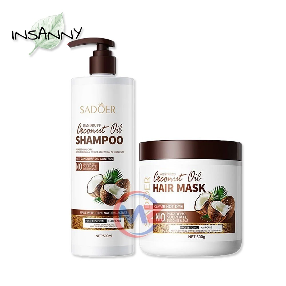 insanny Sadoer Coconut Shampoo Hair Intensive Moisture Hair Care Shampoo Hair Cream | Shopee ...