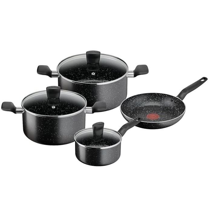TEFAL Cookware Set | Dark Stone 7 pc Cooking Set | Shopee Philippines