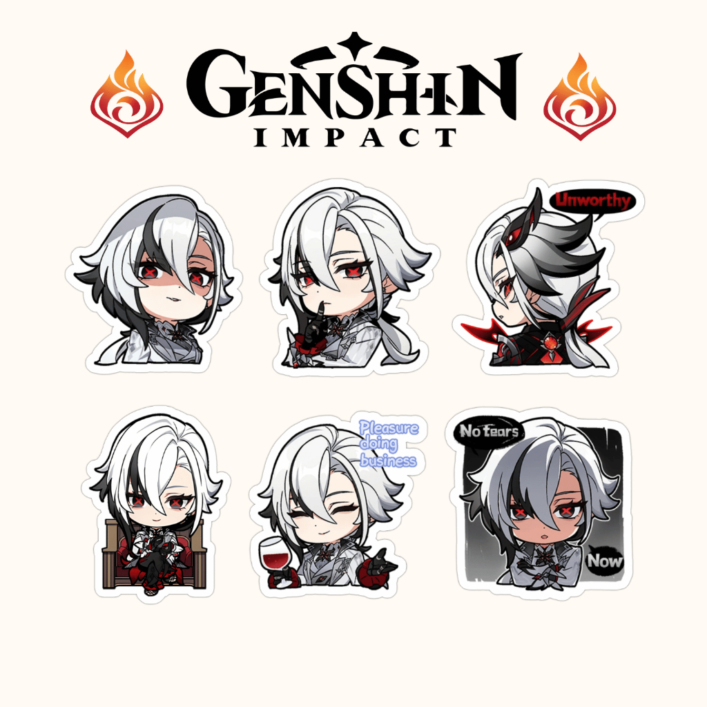 Genshin Impact Arlecchino Emoji Sticker Set (6pcs) | Shopee Philippines