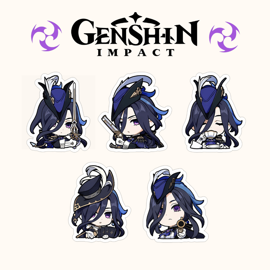 Genshin Impact Clorinde Emoji Sticker Set (5pcs) | Shopee Philippines
