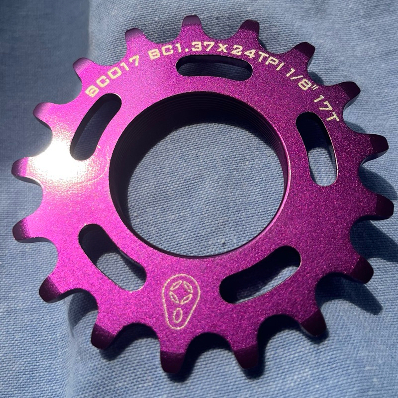 Single Speed Bike Cog for Fixed Gear Sillgey Bullous ANODIZED purple 1/ ...