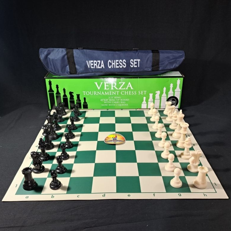 VERZA Chess Roll-Up Vinyl Chess Mat Set 20" w/ Carrying Bag Board Games ...