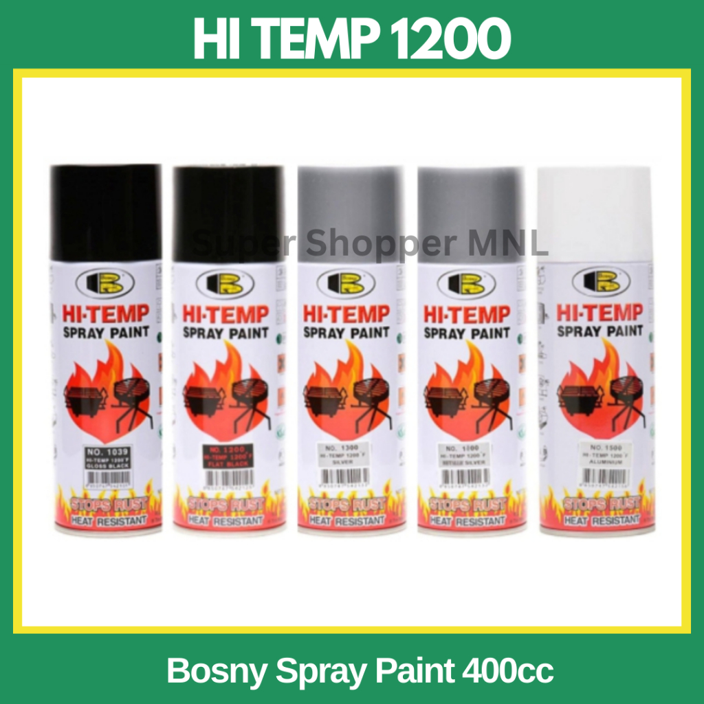 Bosny Hi-Temp Resistant 1200F Spray Paint | Shopee Philippines