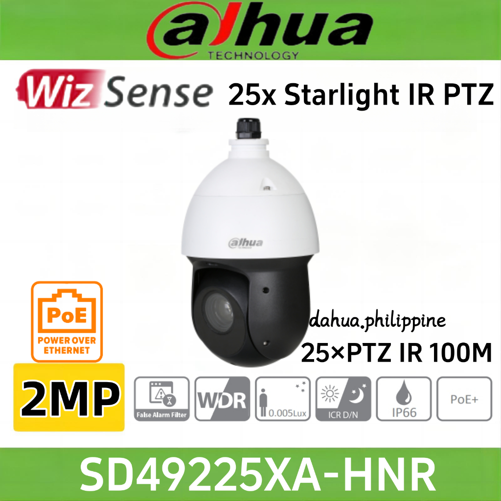 Dahua 2MP 25x Starlight IR PTZ Network Camera 25x optical zoom Support PoE IR 100M CCTV IP ...