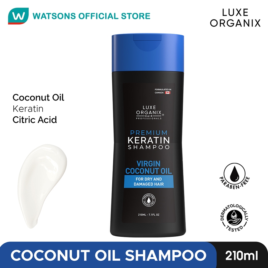 LUXE ORGANIX Keratin VCO Shampoo 210ml | Shopee Philippines