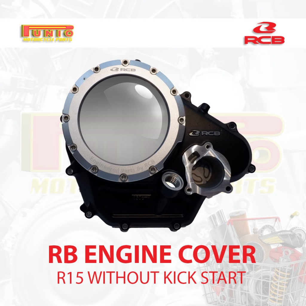 RCB Engine Cover Clutch Cover Yamaha Y15/R15 Blue/Silver Motorcycle ...