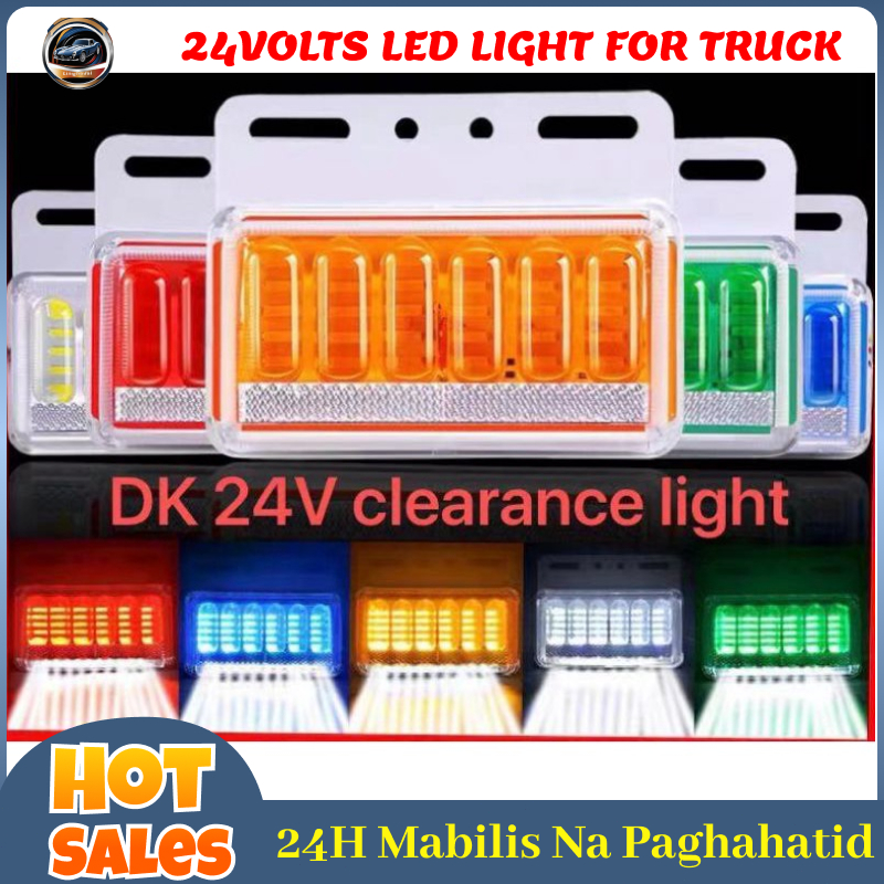 24V 9D LED Truck Side Light Clearance Marker Lamp Indicator Truck Bus ...