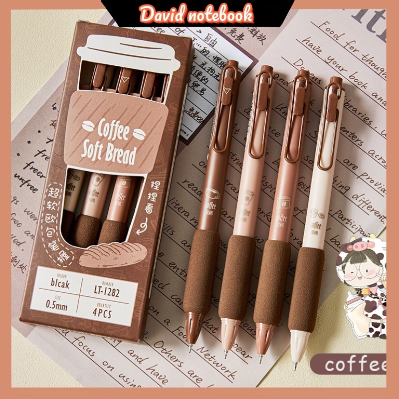 1PC Cute Gel Pen Black Ink School Supplies Coffee Color Ballpoint Pen ...