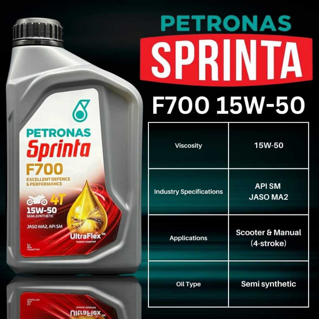 PETRONAS Sprinta F700 15W-50 Semi-Synthetic 1 Liter For Manual ...