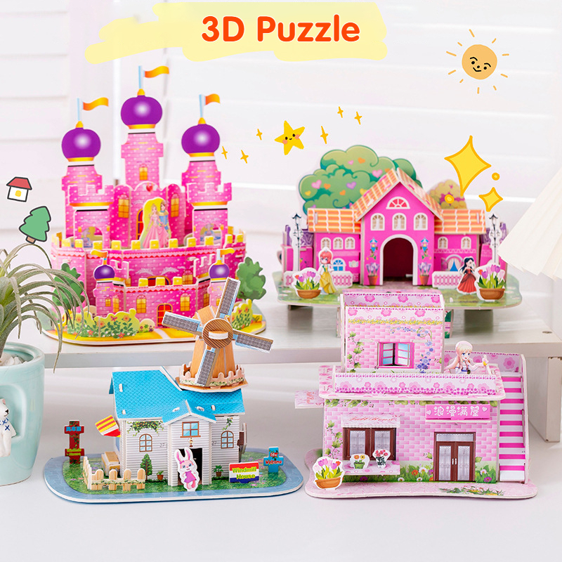 DIY 3D Puzzle Paper Jigsaw Puzzle Toys Early Educational Toys For Kids ...