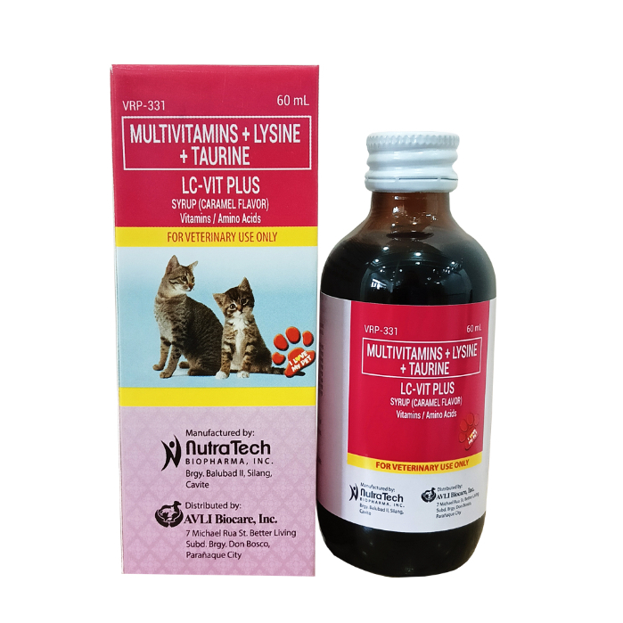 LC-Vit Plus Syrup 60ml (Multivitamins) for Cats - Caramel Flavor ...