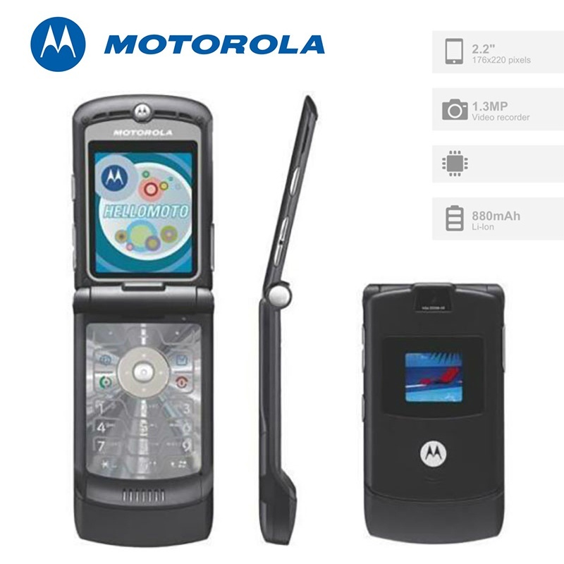 Original Motorola V3 flip phone Original Motorola Razr V3 100% Good ...