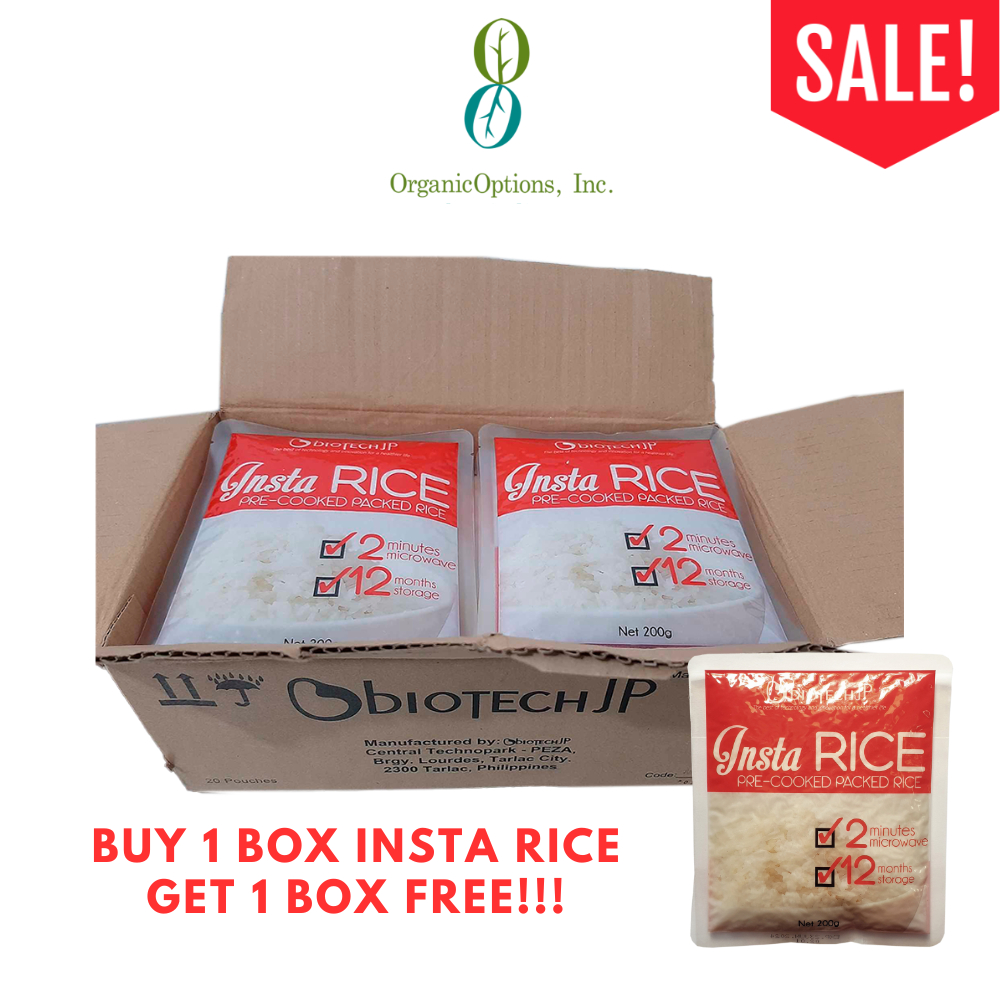 BiotechJP Insta Rice Pre-cooked Packed Rice 200g 1 box | Shopee Philippines