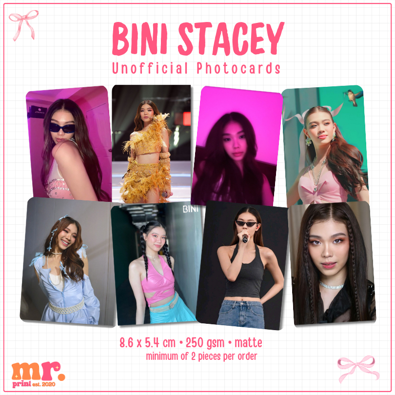 BINI STACEY VOL 1 PHOTOCARD SELCA BINIVERSE BLOOMS MATTE AND GLOSSY ...