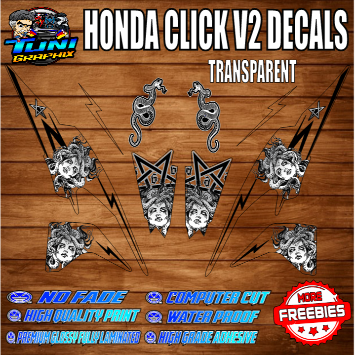 HONDA CLICK 125i V2 MEDUZA DECALS STICKER | Shopee Philippines