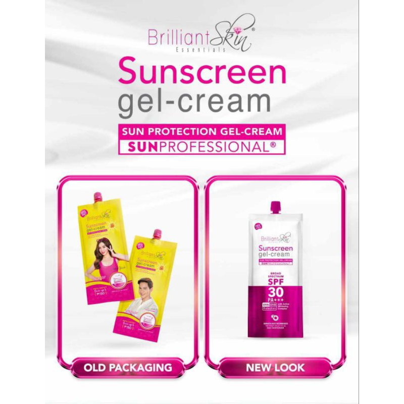 New Packaging Brilliant Sunscreen Gel-Cream 50g New Look | Shopee ...