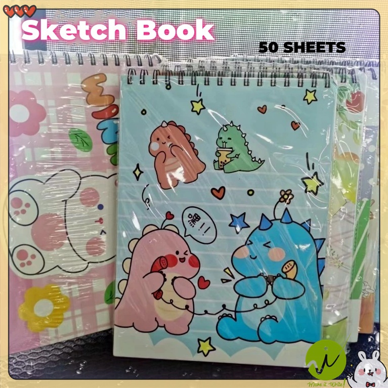 Cartoon Coil Blank Drawing Book A4/A5/8K/16K Student Art Book Sketch ...