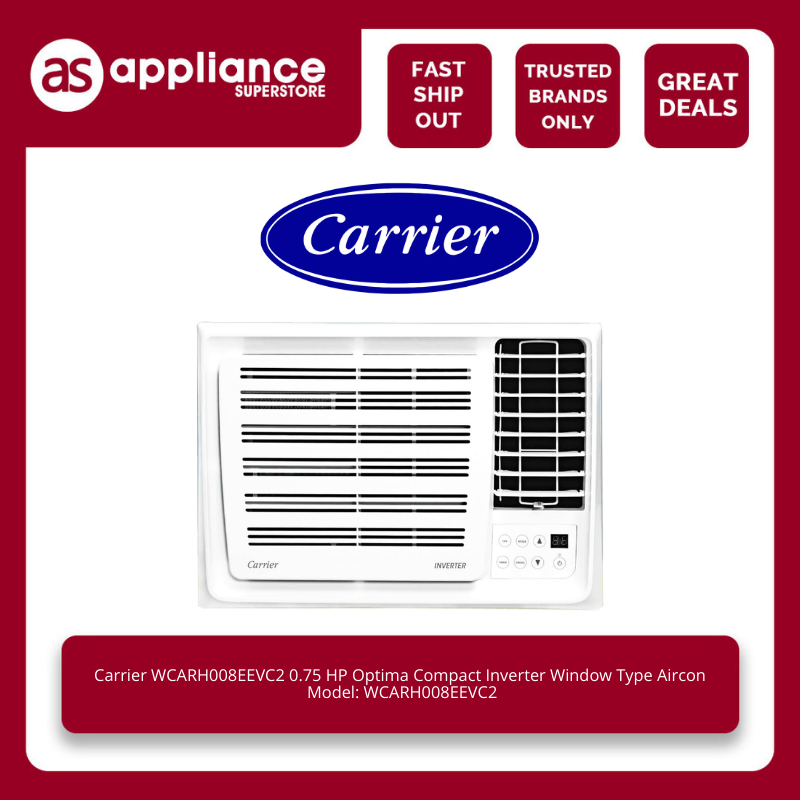 Carrier WCARH008EEVC2 0.75 HP Optima Compact Inverter Window Type ...