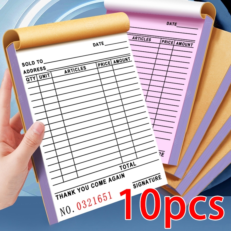 10pc Resibo With Carbon Carbonized delivery Receipt Temporary Order ...