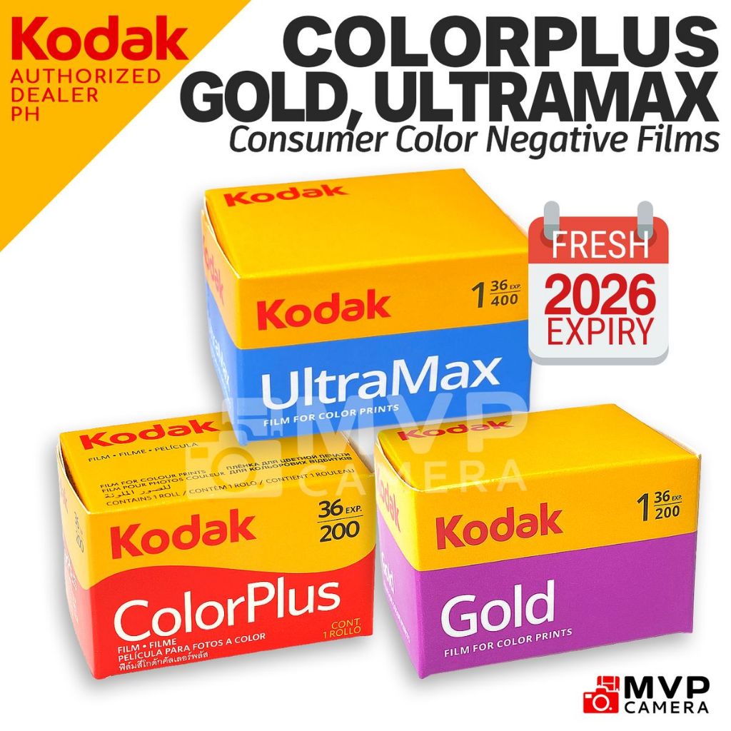 KODAK Colorplus 200 Gold 200 Ultramax 400 135 35mm Color Negative Film 36 exposures MVP CAMERA ...