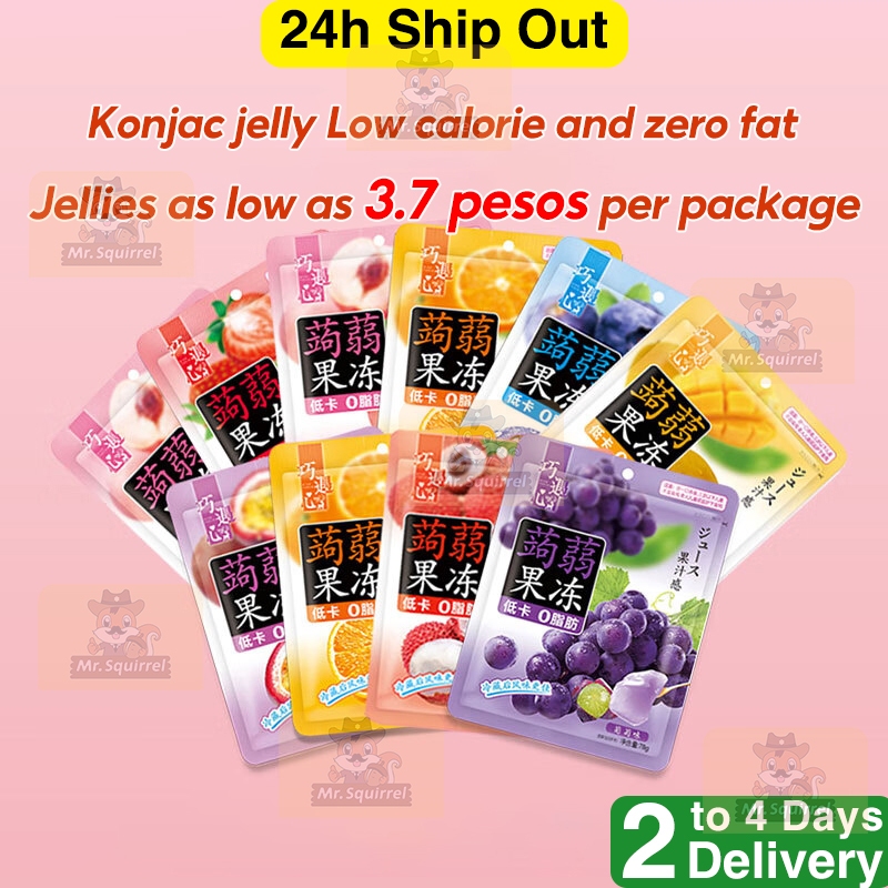Mr.Squirrel Konjac Jelly Snack 100g Fruit Jelly LowCal 0 Fat Assorted ...