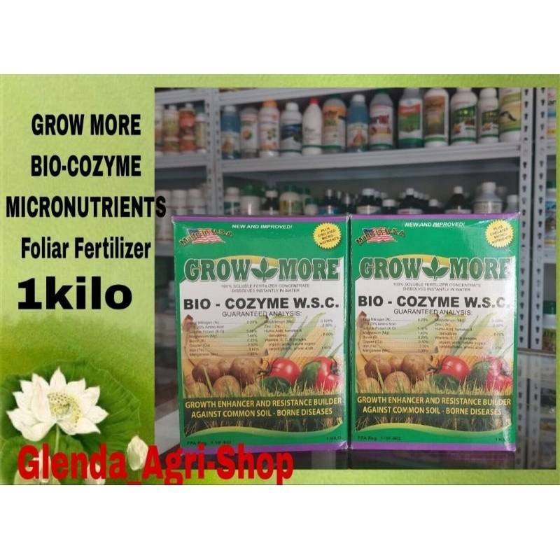 BIO- COZYME W.S.C - GROW MORE FERTILIZER - MADE IN U.S.A ( 1 KILO ...
