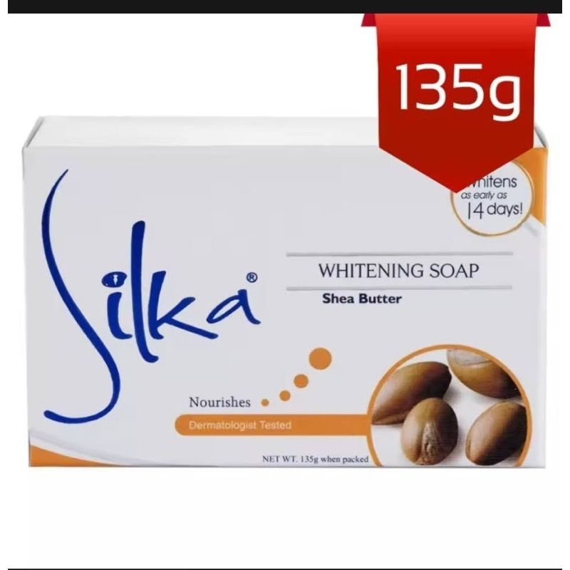 Silka Whitening Soap with Shea Butter Full bar 135g | Shopee Philippines