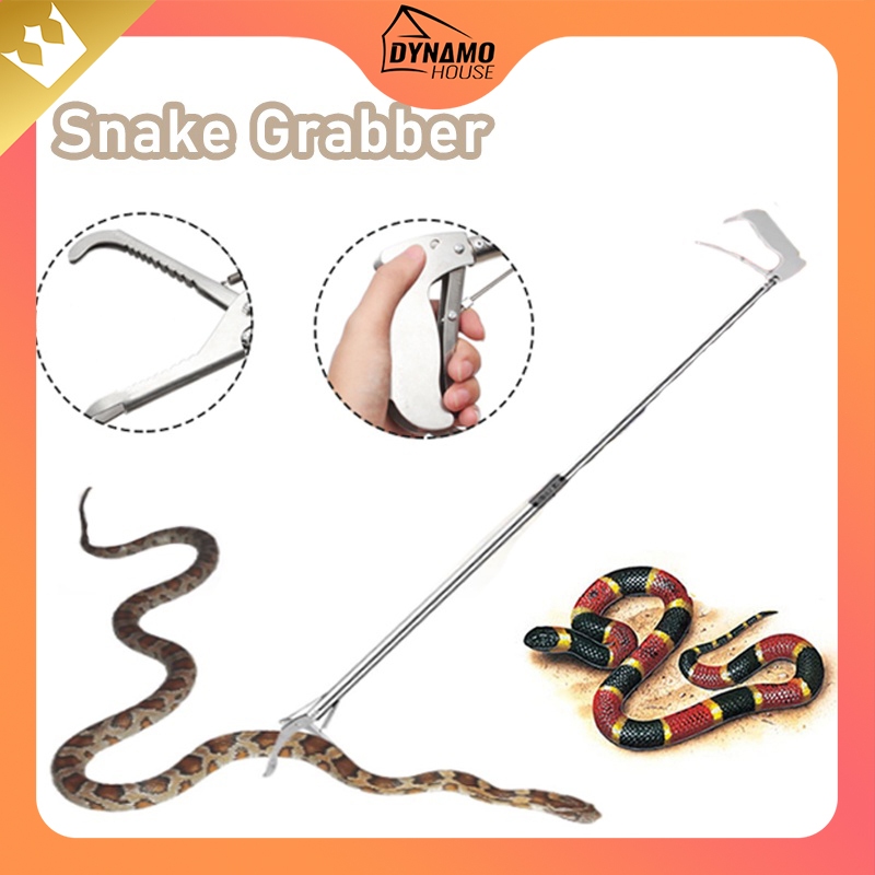 Stainless Steel Snake Tongs Reptile Grabber Catcher Wide Jaw Snake ...