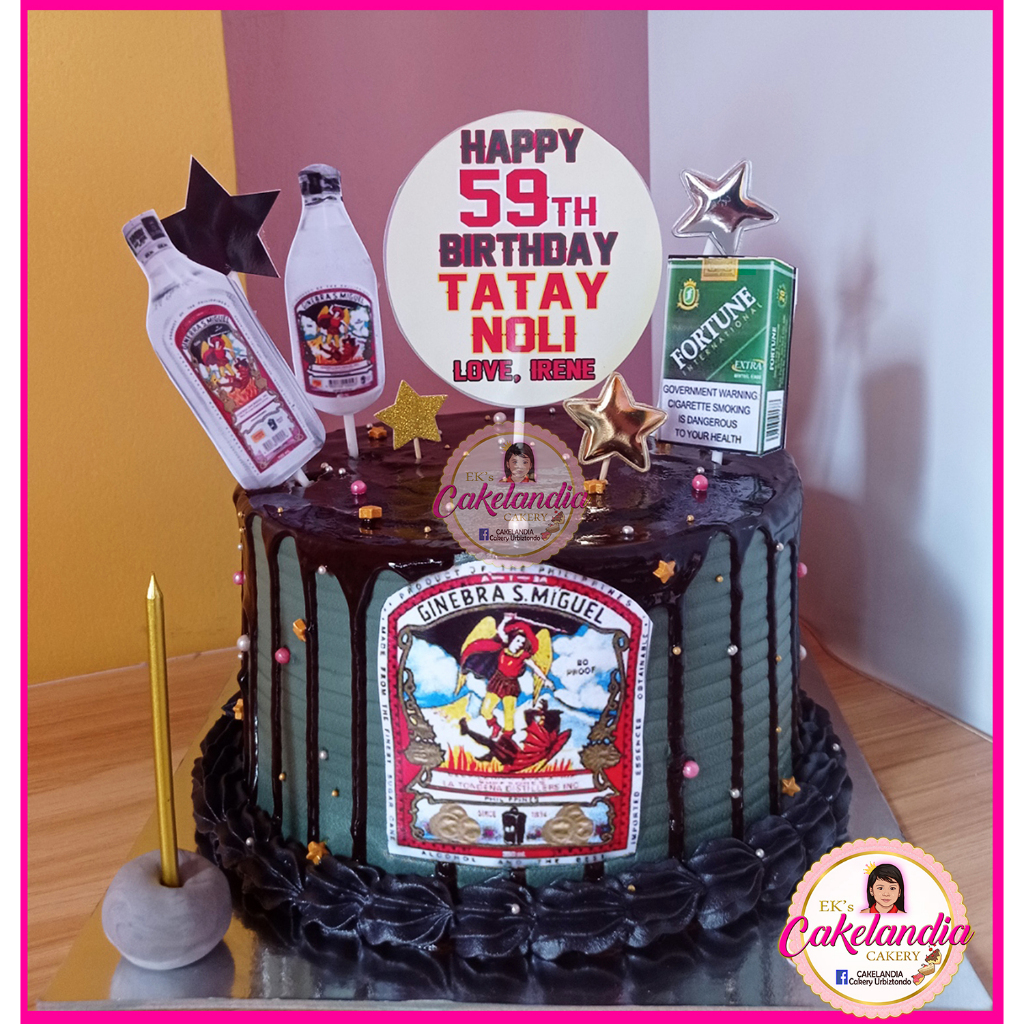 GINEBRA 2X2 Theme Cake Topper with FREE Candle | Shopee Philippines