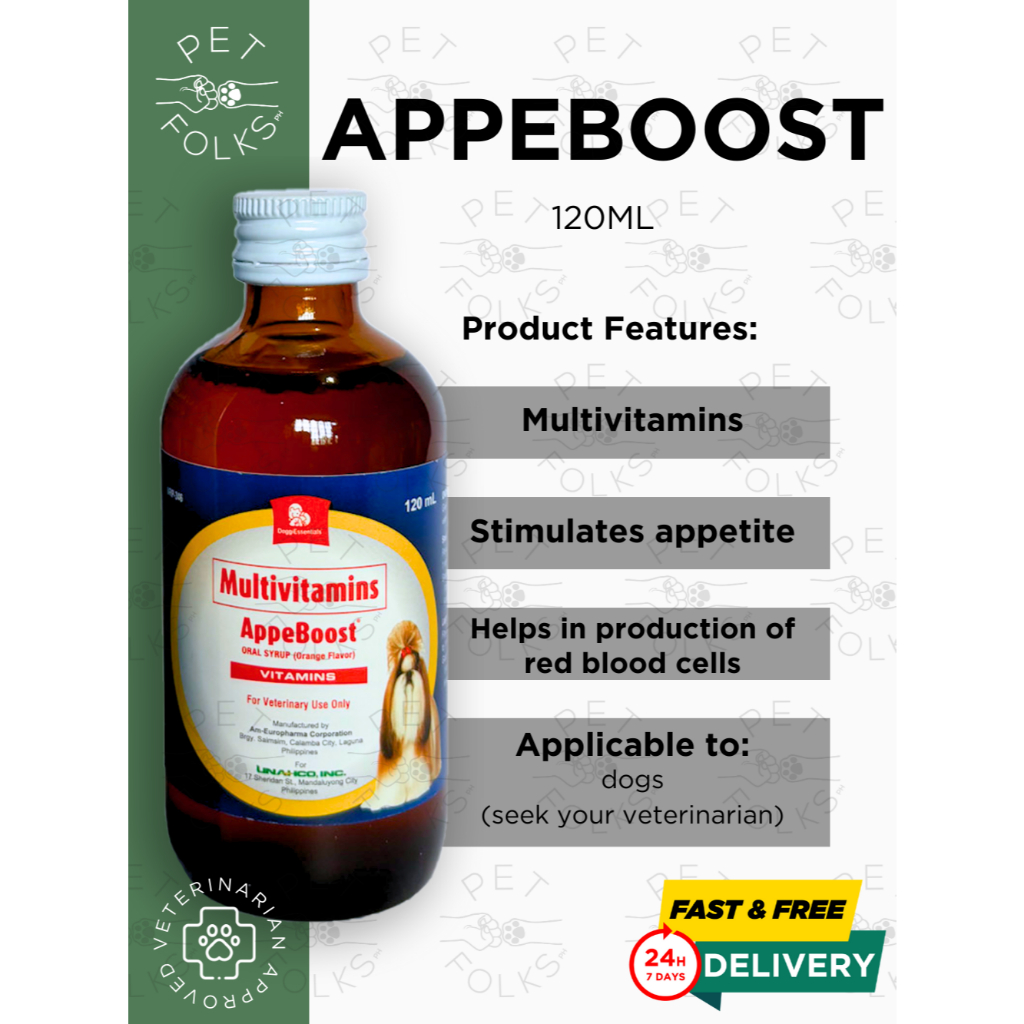 APPEBOOST Multivitamins Appetite Booster Pampagana Syrup for Pets Dogs ...