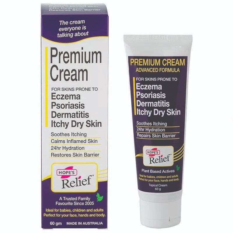 Hope's Relief Premium Eczema Cream 60g Psoriasis Dermatitis Hopes 120g ...