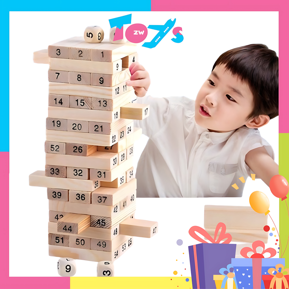 Gift Set Wooden Math Blocks Toy Brick Games Toys Puzzle Quality Kids ...