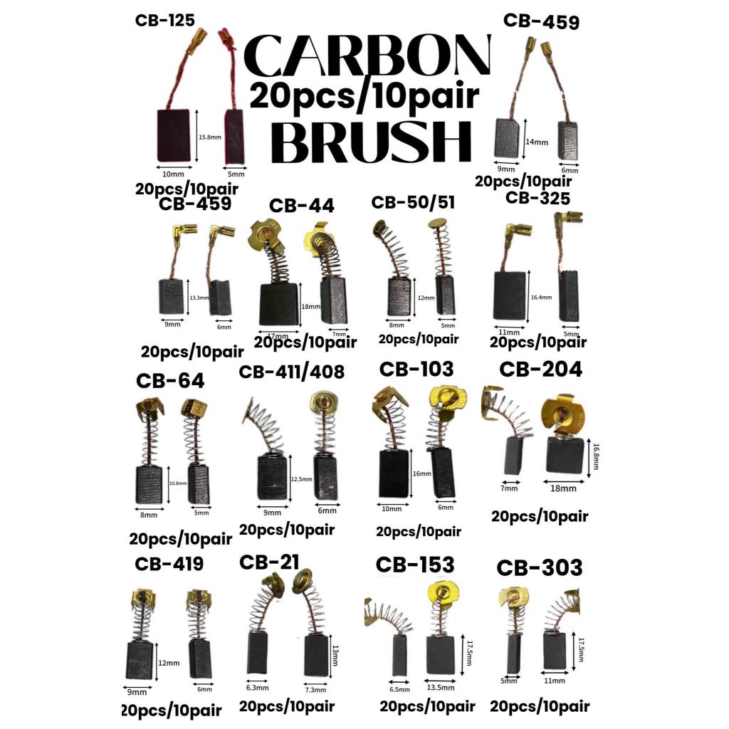 10SETS CARBON BRUSH FOR ANGLE GRINDER 50A/ 419A/ 459A/ 325A/ 103A/411A ...