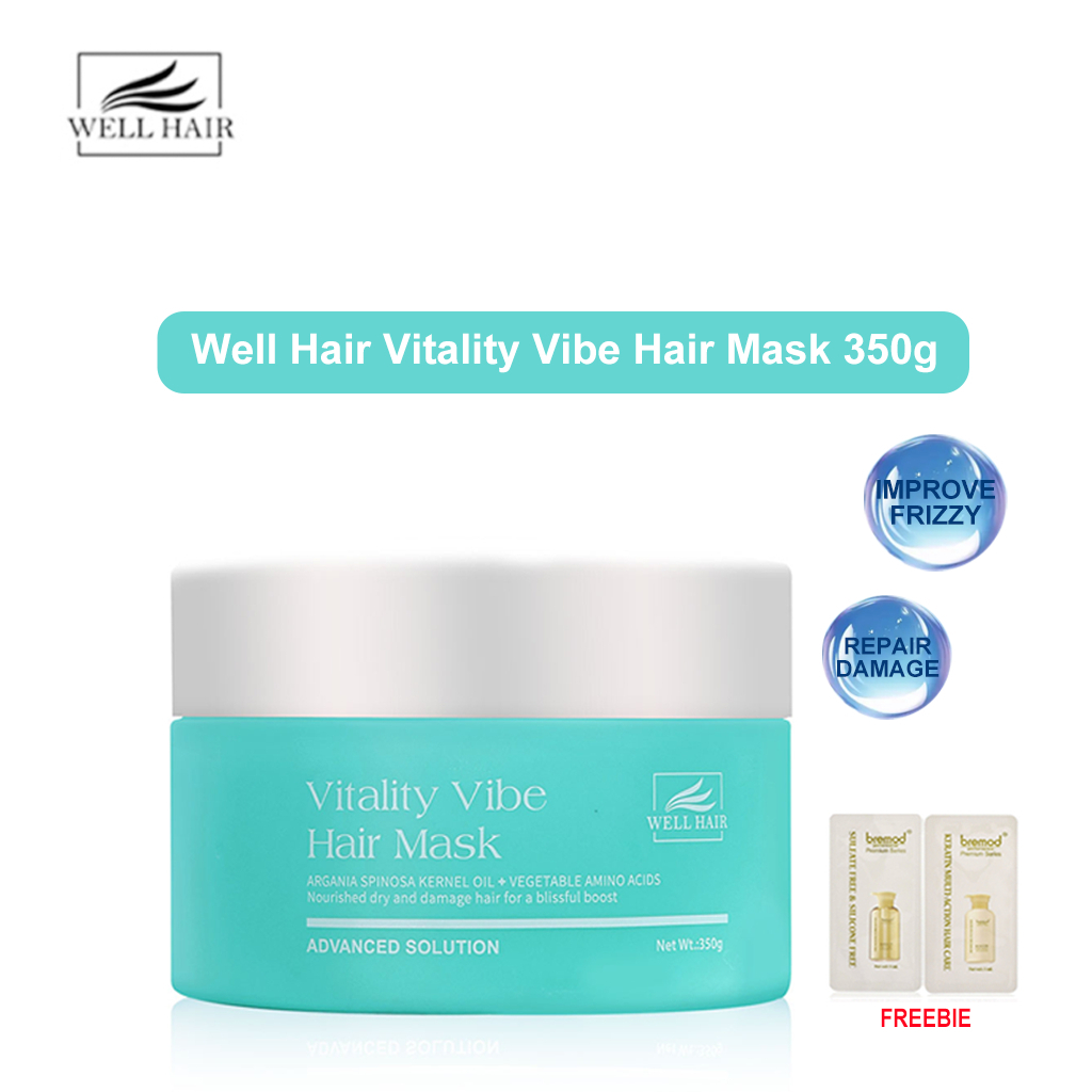 Well Hair Vitality Vibe Hair Mask 350g Nourished Dry And Damage Hair ...