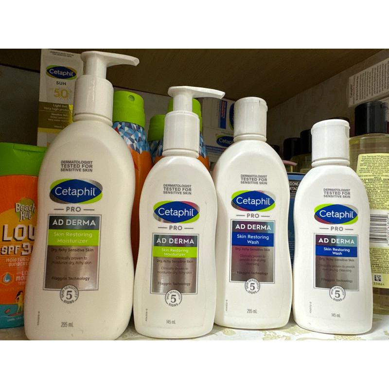 Cetaphil PRO AD Derma Skin Restoring Wash/ Moisturizer | Shopee Philippines