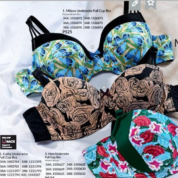 Avon Bra Full Cup Underwire Cathy, Milana, Hera | Shopee Philippines