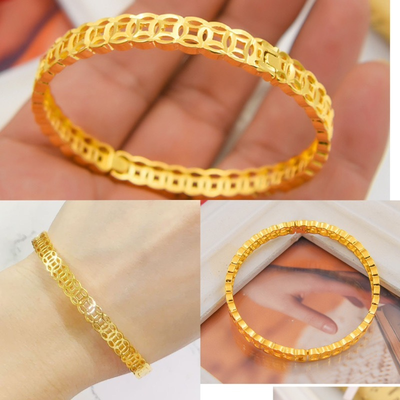 Gold bangle money catcher bangle lucky charms | Shopee Philippines