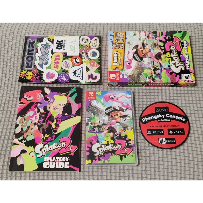 Splatoon 2 starter edition w/ strategy guide and stickers (nintendo ...