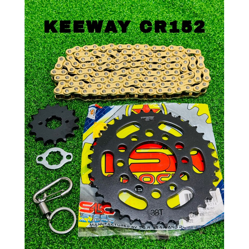 Keeway CR152 chain sprocket set heavy duty | Shopee Philippines