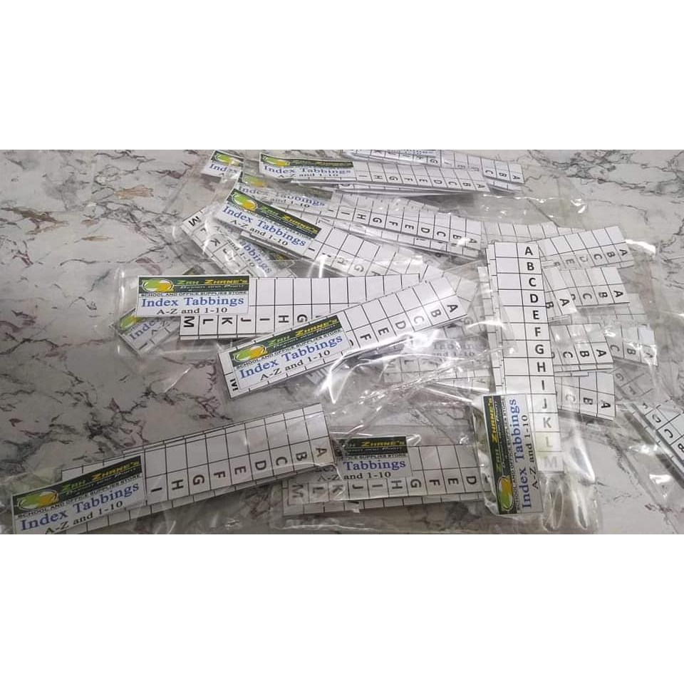 Index Tabbings Sticker Alphabet and Numbers | Shopee Philippines