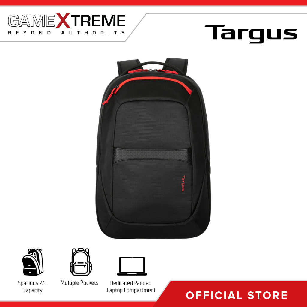 Targus TBB639GL 17.3” Strike 2 Gaming Backpack Black/Red | Shopee ...