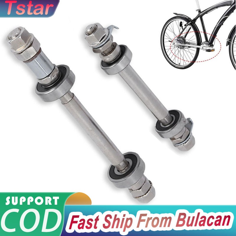 Bicycle Axle Front Rear Axle Kit Bike 6000-2RS Bearings Bike Hub Solid ...